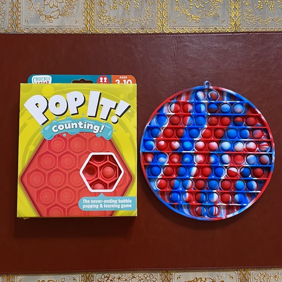 Toys | Pop It Set Of 2 Pop It Counting 6 12 X 7 12 And Round Circle 8 ...